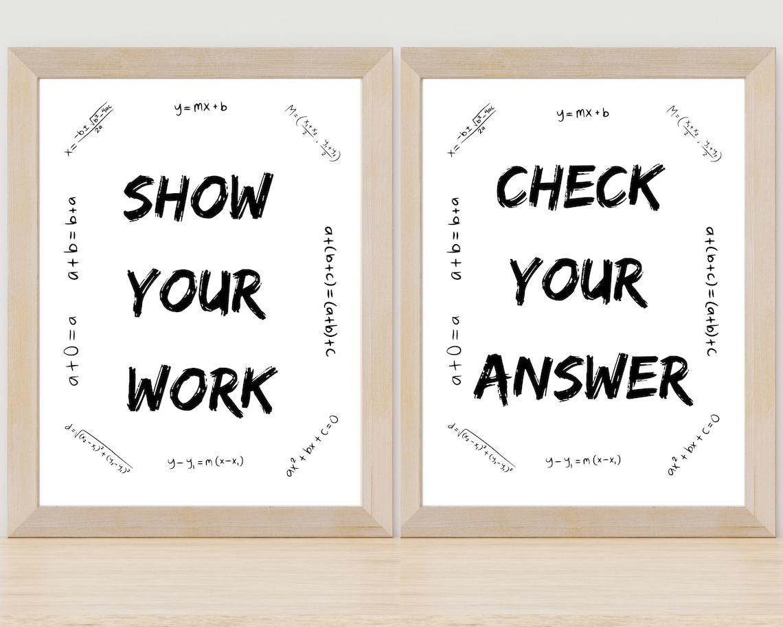 Show Your Work Poster Show Your Work Sign Printable - Etsy