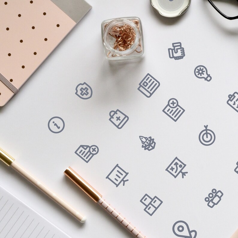 Business Icon Pack, Minimalist Icon Pack, Digital Download, SVG Files ...