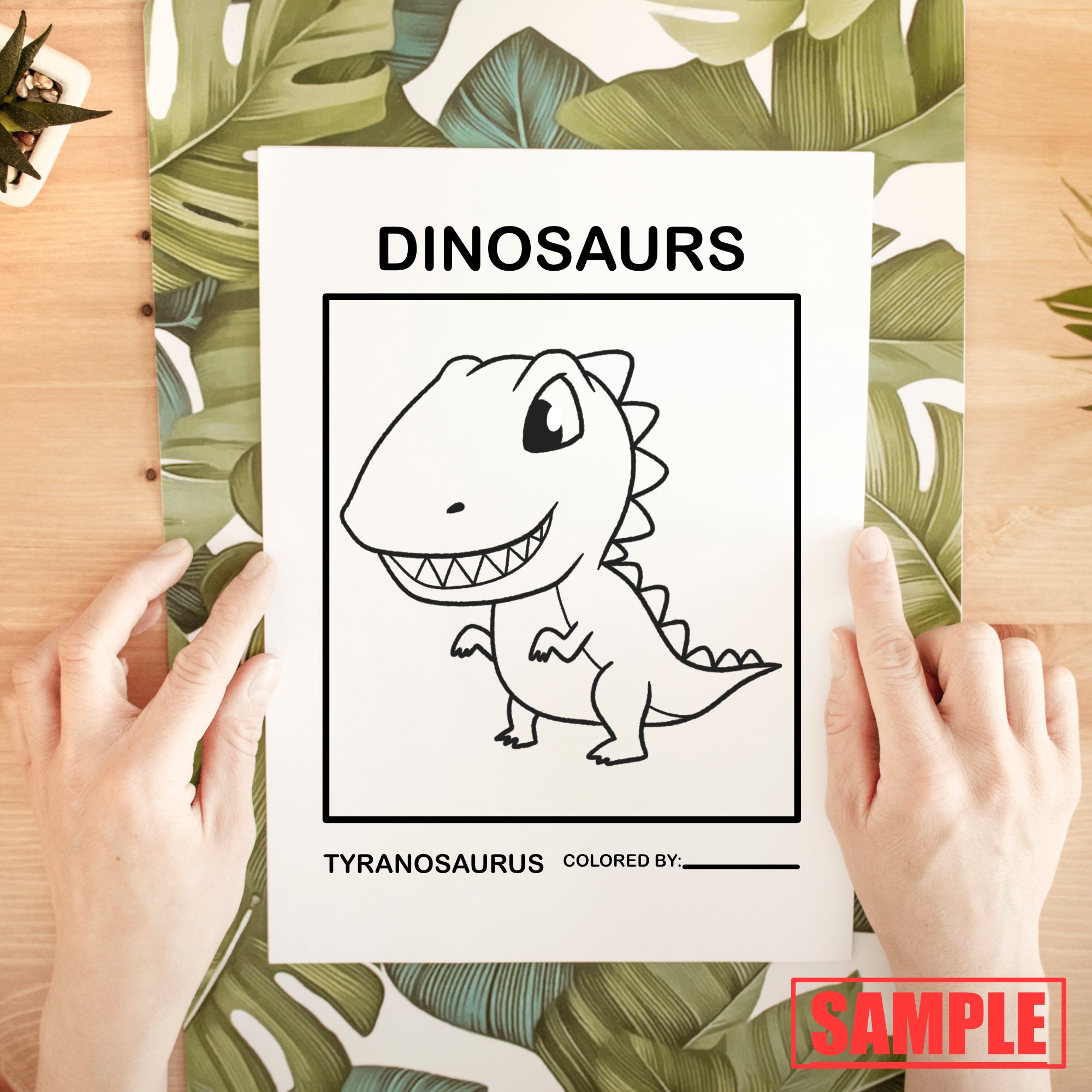 Dinosaurs Coloring Page V.1, Digital Product, Printable, Coloring Pack ...