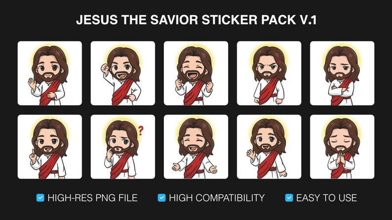 Jesus the Savior Sticker Pack V.1 - Etsy