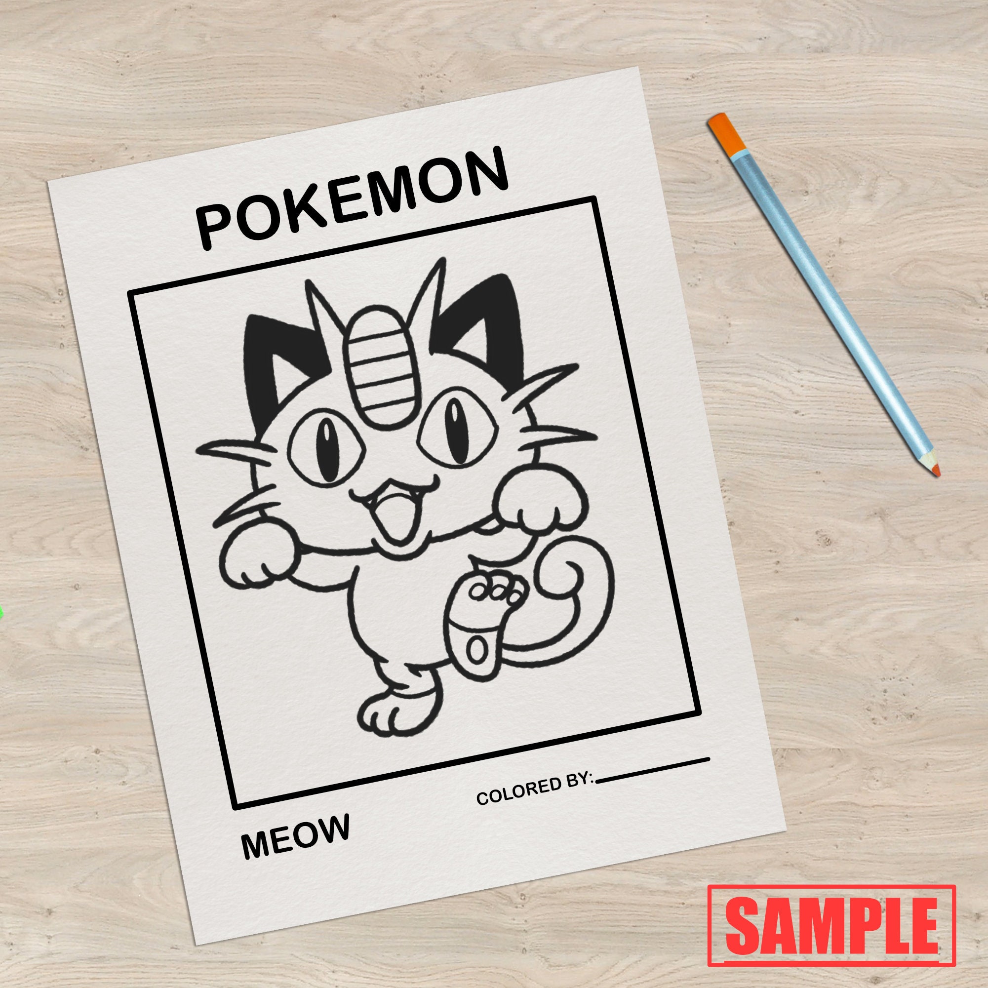 Pokemon Coloring Pages, 10 Printable Designs (digital Download) - Etsy