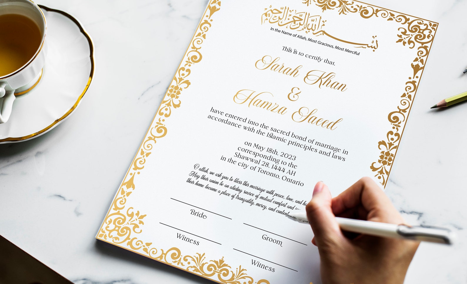 Nikkah Certificate PDF Printable Nikkah Certificate Nikkah - Etsy Canada