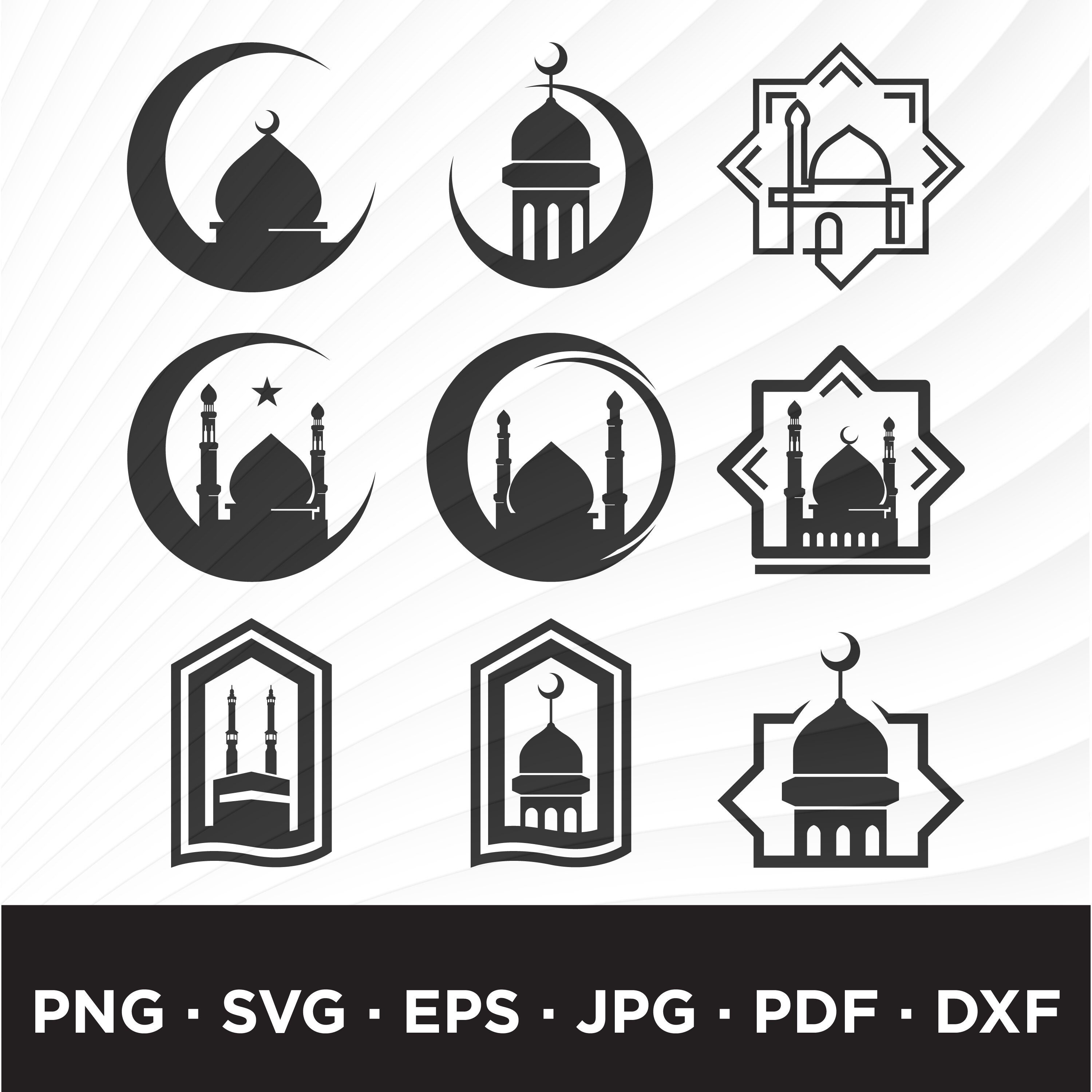 Islamic Mosque Masjid Bundle Svg Islamic Cut Files Eid - Etsy