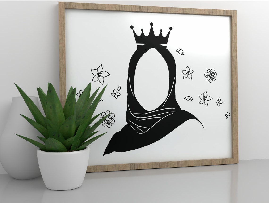 Hijab is My Crown Svg, Islamic SVG Cutting Files, Muslim Women Girl ...