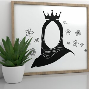 Hijab is My Crown Svg, Islamic SVG Cutting Files, Muslim Women Girl ...