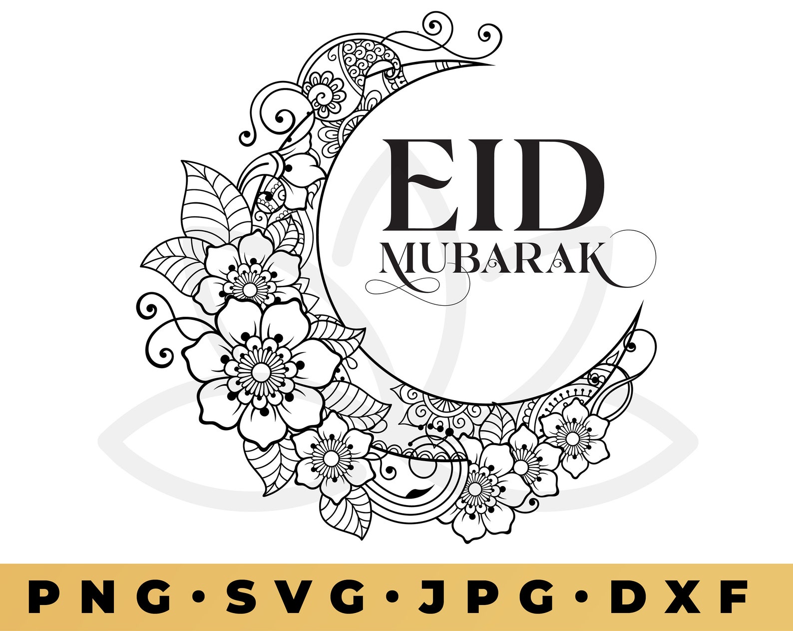 Eid SVG, Eid Cut File, Eid Crescent Moon Svg, Eid Mubarak Svg, Islamic ...