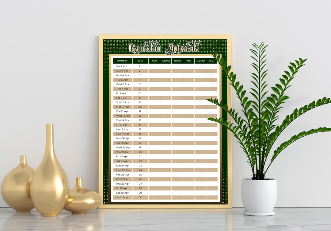 Salah Tracker, Ramadan Printable, Countdown to Eid, Ramadan Duas ...
