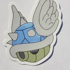 Mario Kart Spiny Blue Shell Die Cut Sticker Super Mario - Etsy
