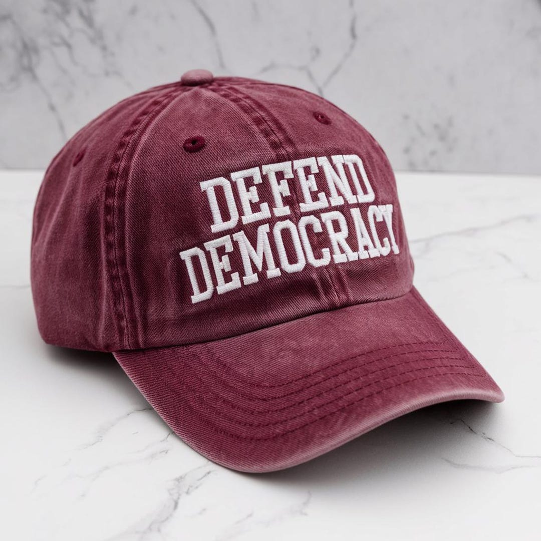 Defend Democracy Embroidered Hat, Anti Trump Cap, Protest Against ...
