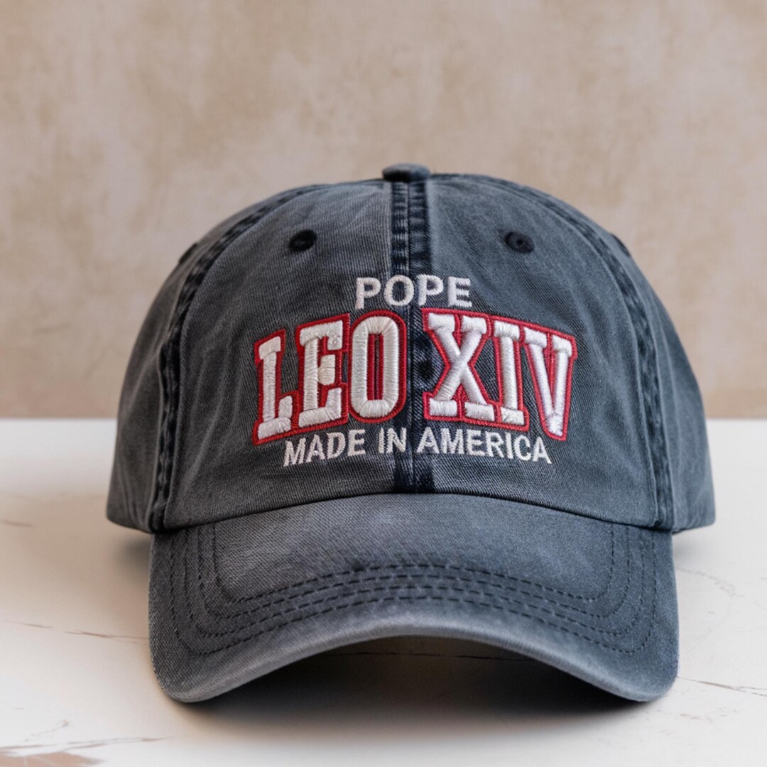 New Pope 2025 Embroidered Hat, Pope Leo XIV Washed Hat, Papa Leo XIV ...