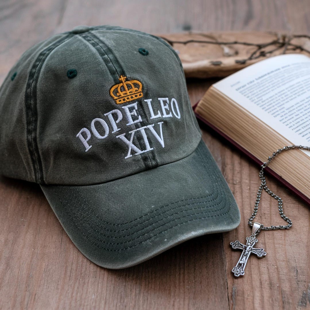 Leo XIV Vatican City Embroidered Hat, First American Pope, Catholic ...