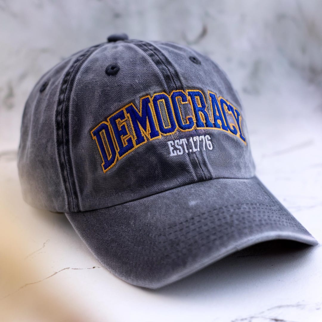 Democracy 1776 Embroidered Hat, Anti Trump Cap, Protest Against ...