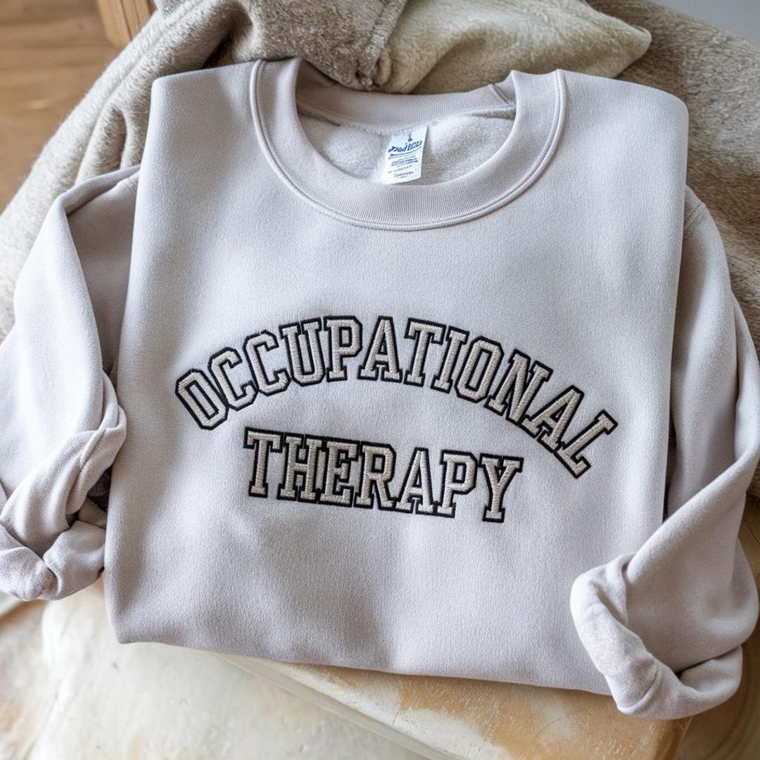 Embroidered Retro Occupational Therapy Shirt, OT Crewneck, Special ...