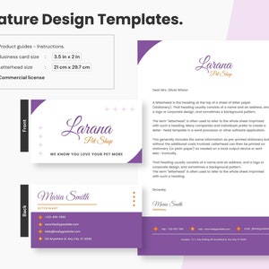 Business Card & Letterhead Template for Pet Shop Business, Modern Card ...
