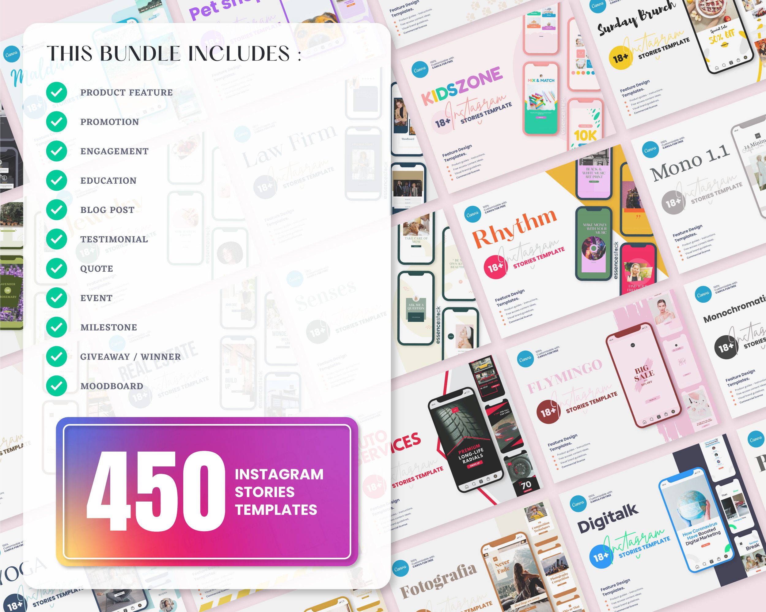 2770+ INSTAGRAM TEMPLATE BUNDLE, Social Media Bundle Canva, Template ...
