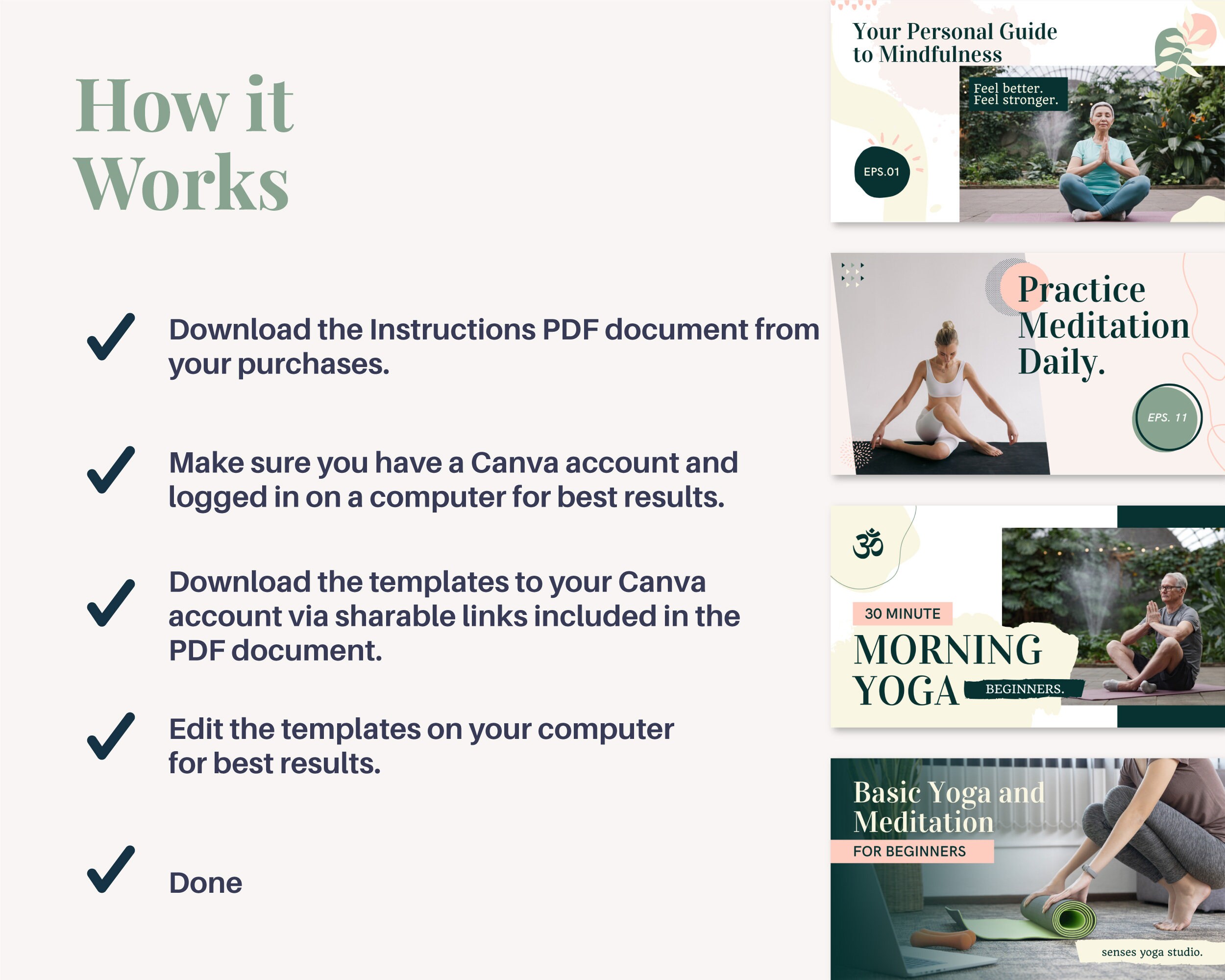 Youtube Branding Kit for Health and Wellness, Editable Banners, Intros ...
