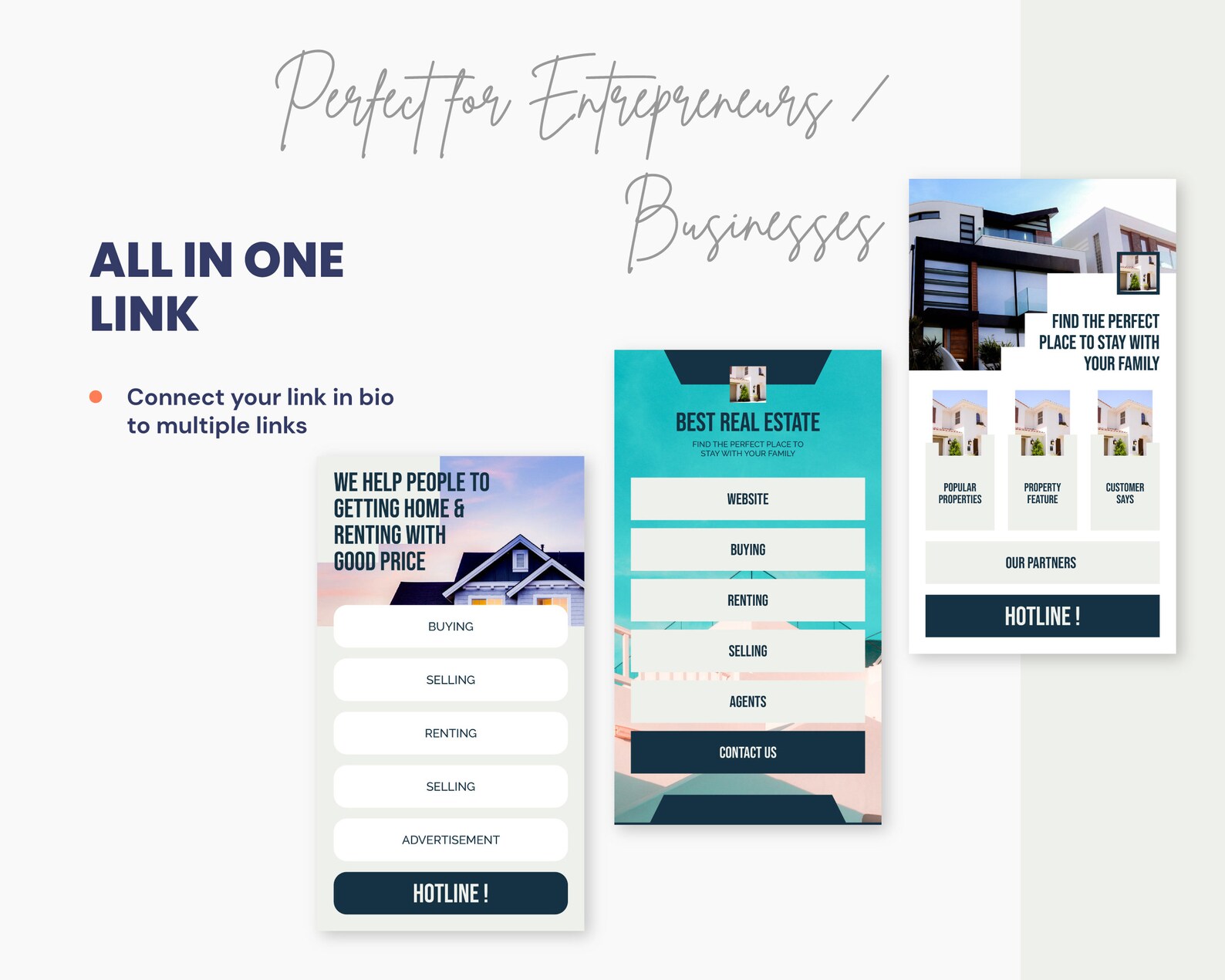 5+ Bio Link Template Real Estate, Canva Template for Social Media ...