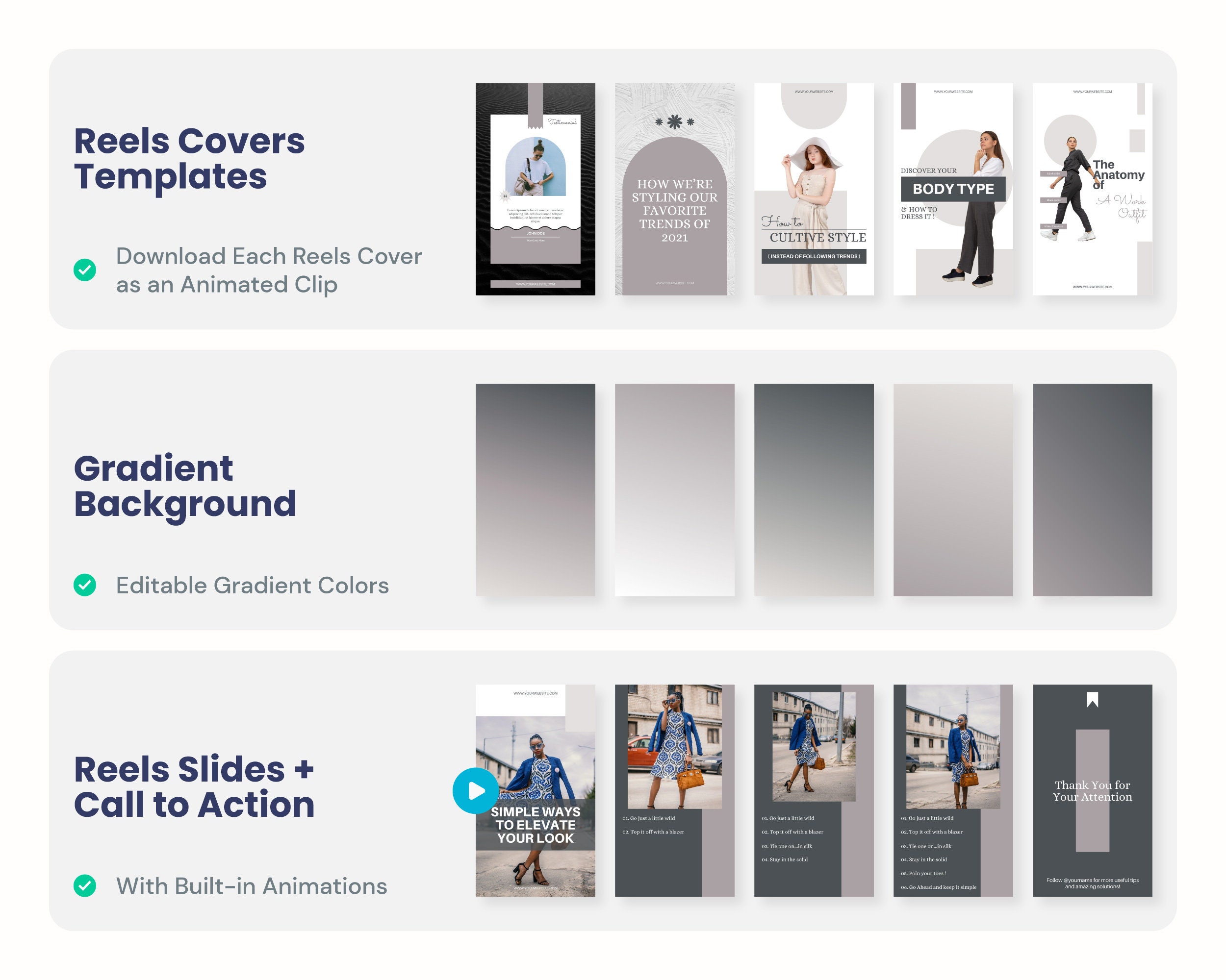 Instagram Reels Templates Mono - Canva Templates for Instagram Reels ...
