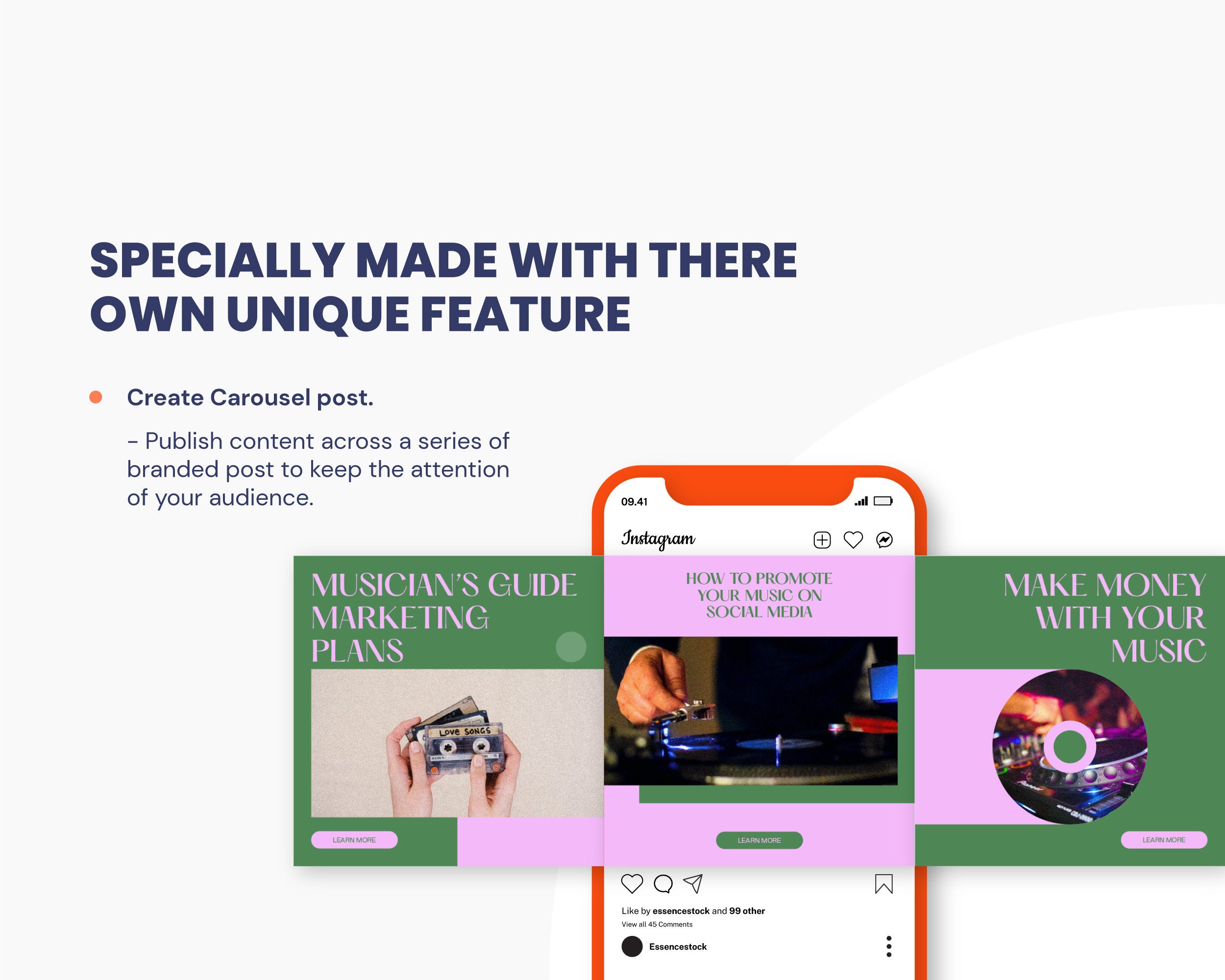 MUSIC INSTAGRAM TEMPLATES — Rhythm, Colorful Canva Template for Music ...