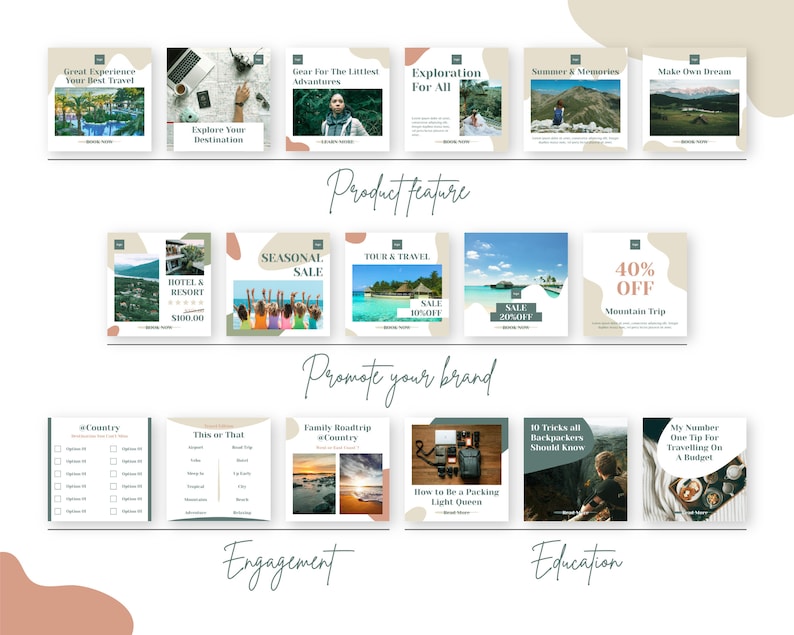 TRAVEL INSTAGRAM POST — Agave, Travel Blogger Canva Template for Social ...