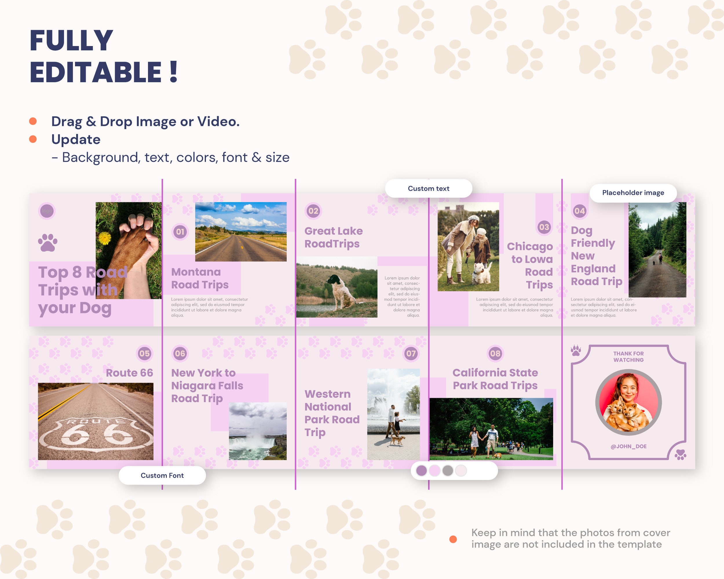 Instagram Carousel Posts for Canva Lynx, Instagram Posts Template for ...