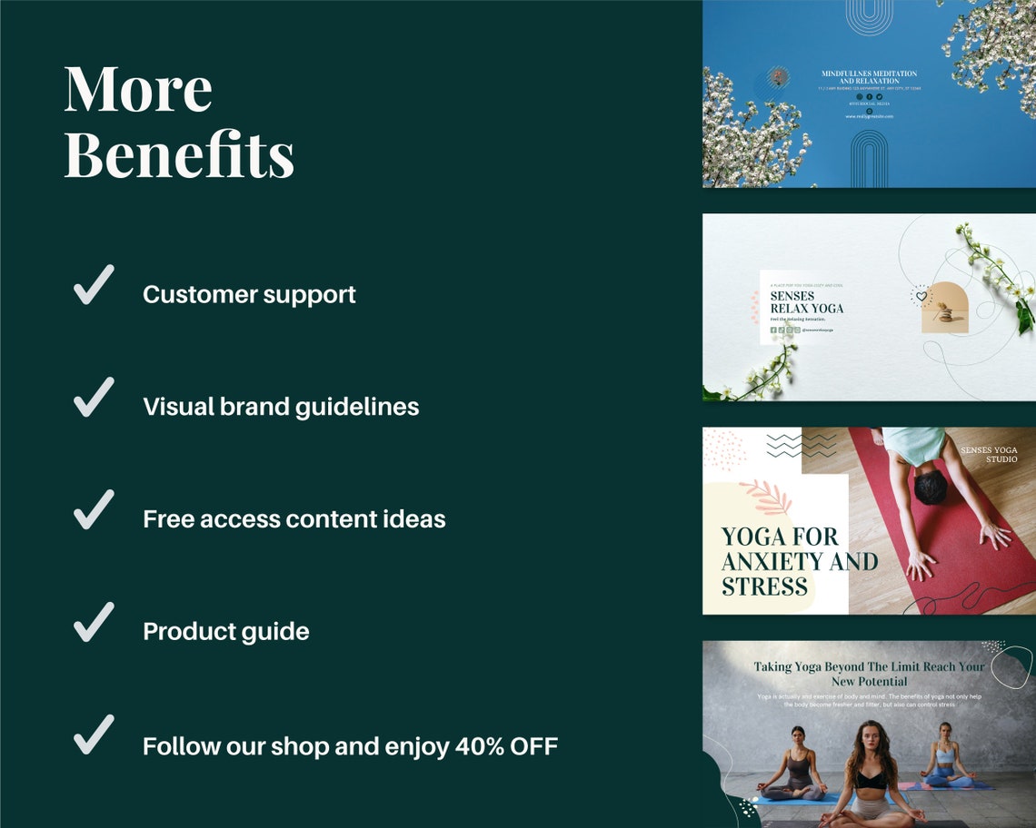 Youtube Branding Kit for Health and Wellness, Editable Banners, Intros ...