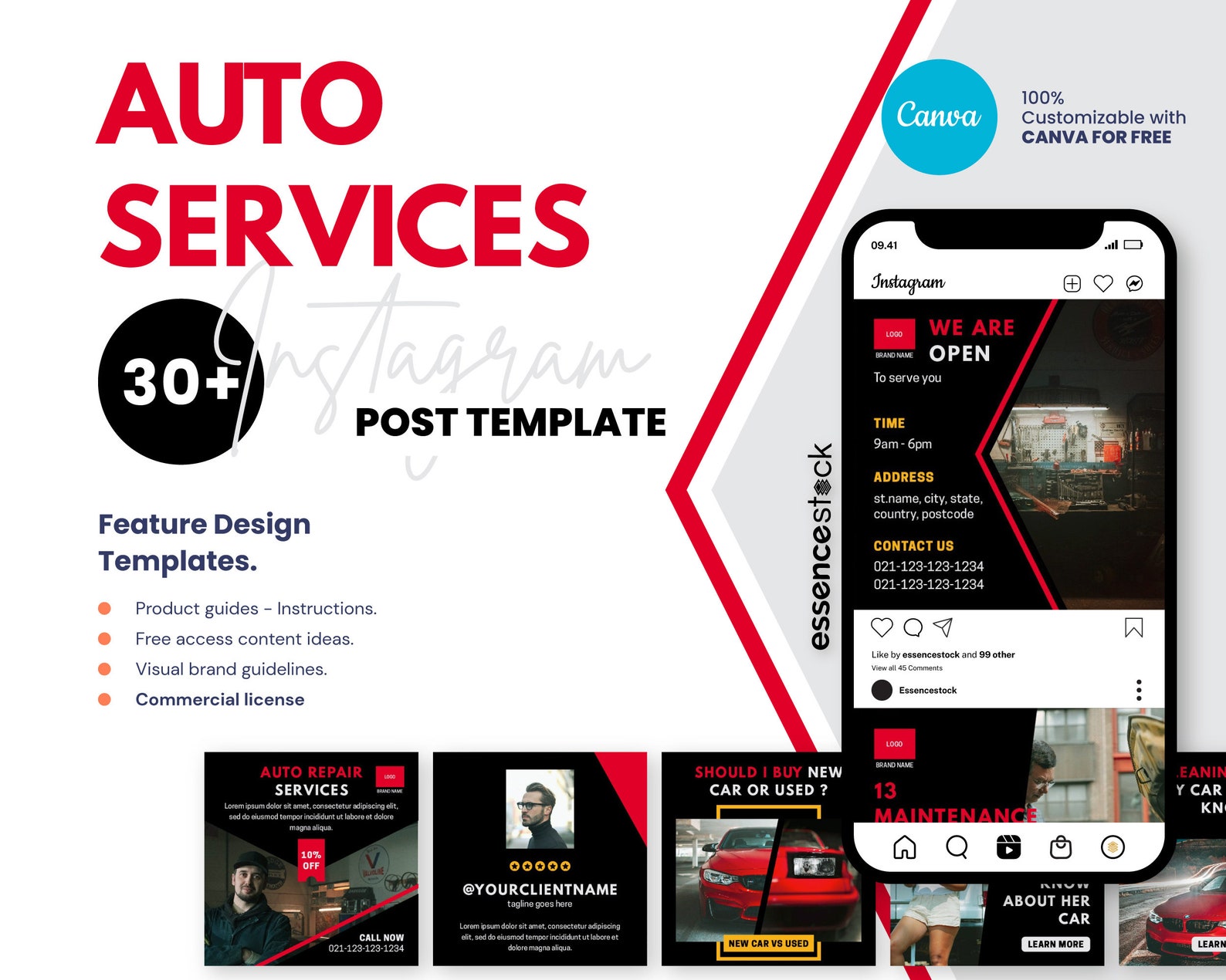 Auto Repair Shop INSTAGRAM POST — Automotive, Car Wash, Spare Parts ...