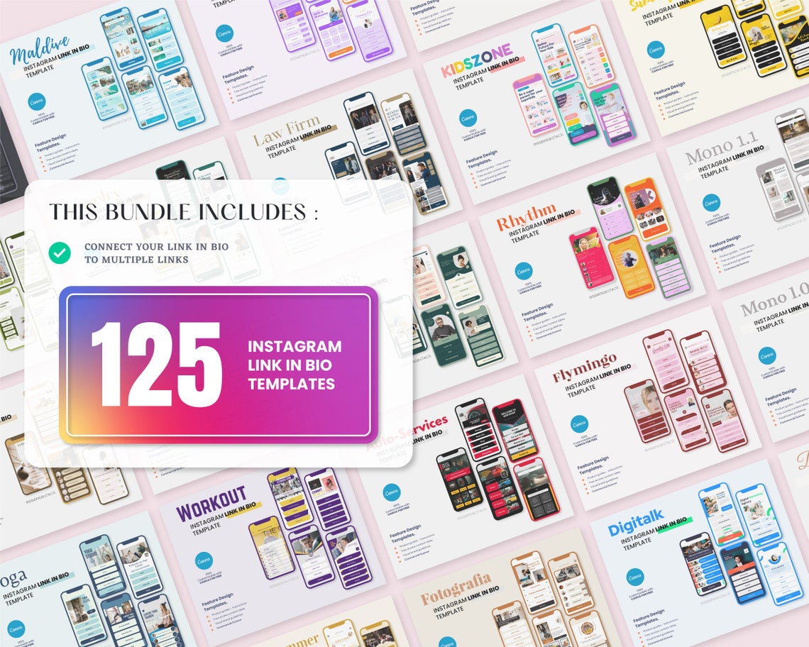 2770 INSTAGRAM TEMPLATE BUNDLE Social Media Bundle Canva - Etsy