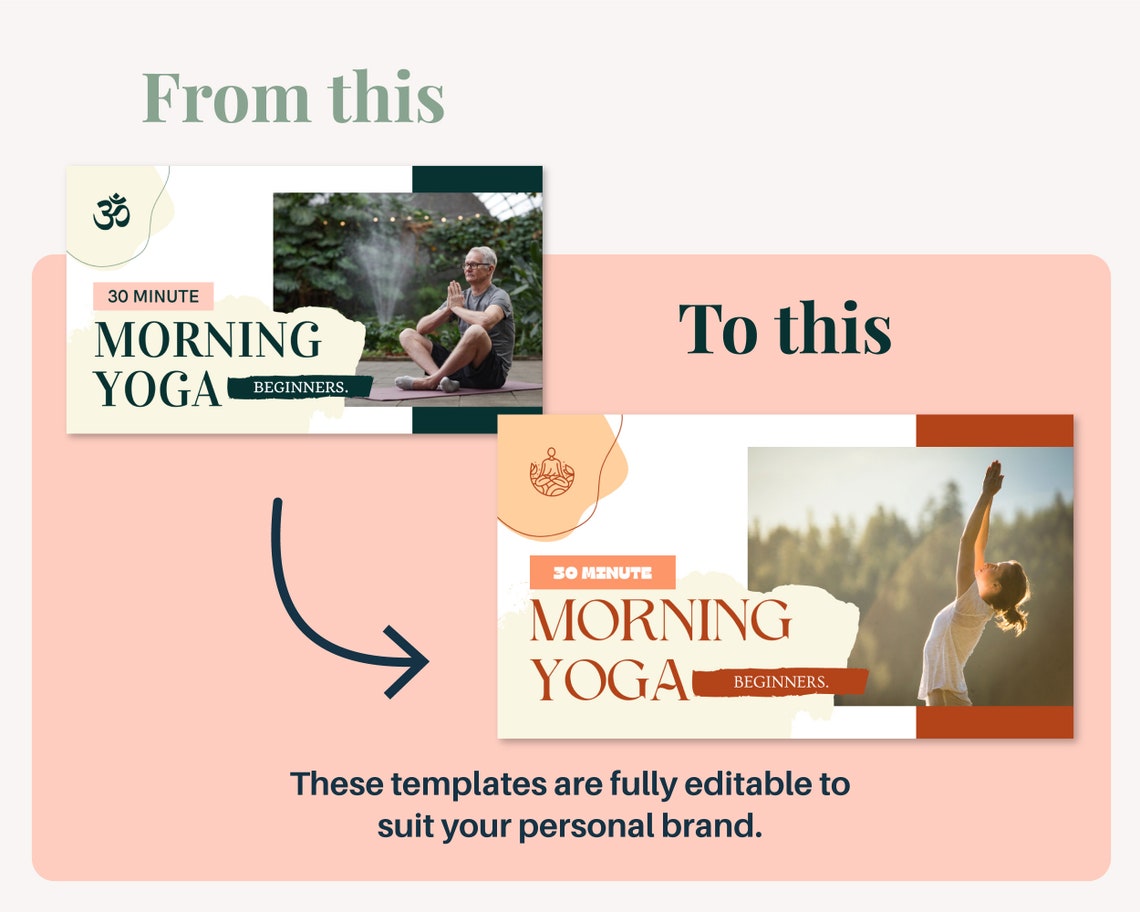 Youtube Branding Kit for Health and Wellness, Editable Banners, Intros ...