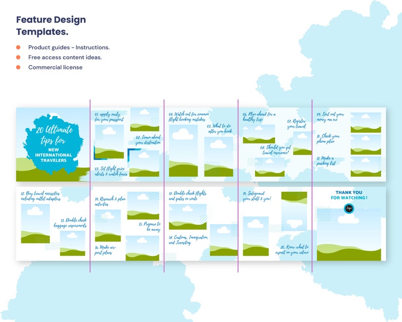 Instagram Carousel Posts for Canva — Maldive, Travel Instagram Post ...
