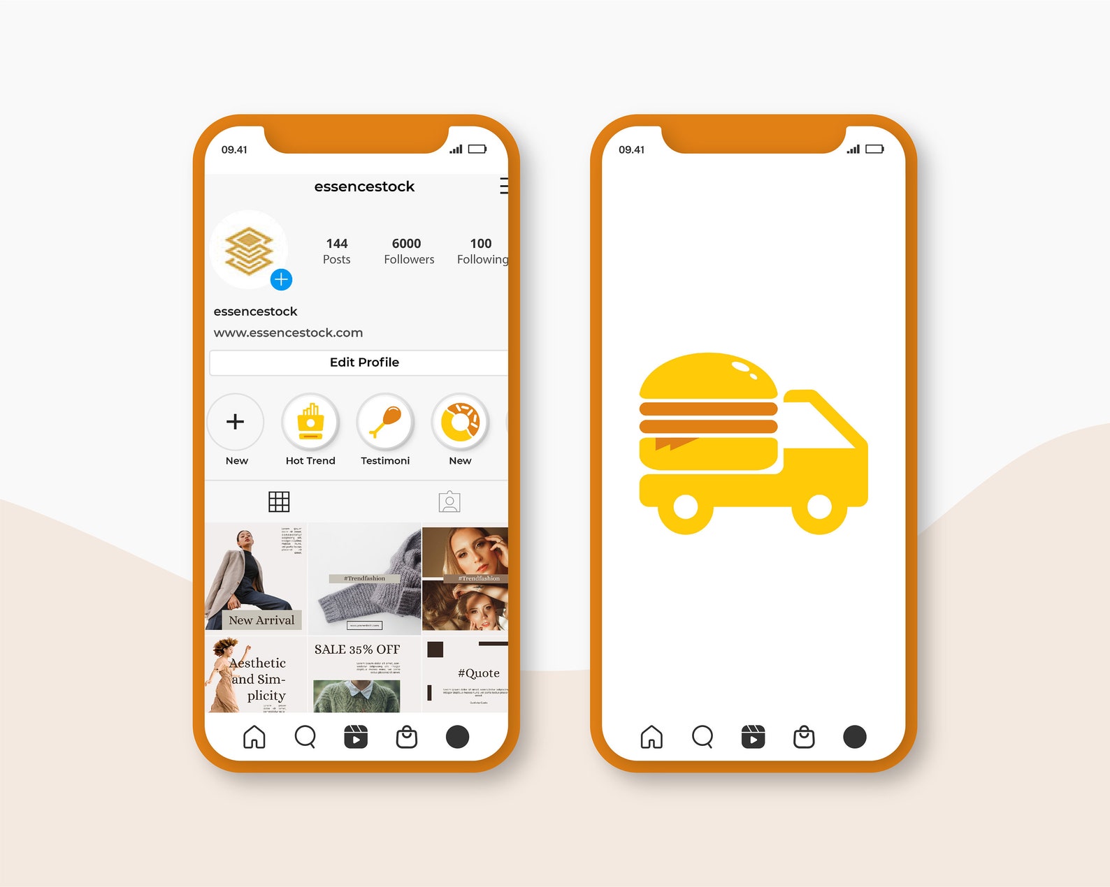 Instagram Highlight Covers for Food, Canva Instagram Story Highlight ...