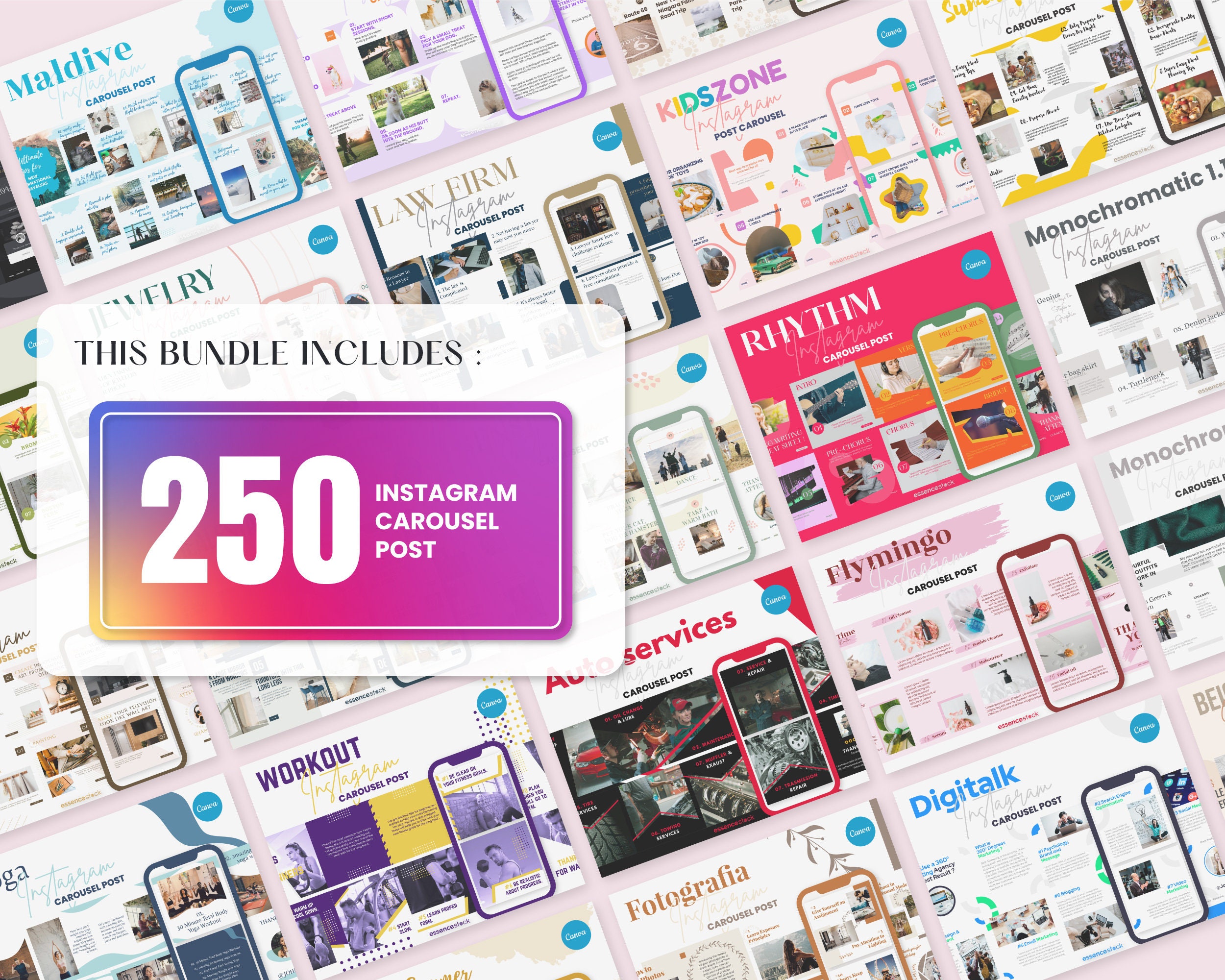 2770+ INSTAGRAM TEMPLATE BUNDLE, Social Media Bundle Canva, Template ...