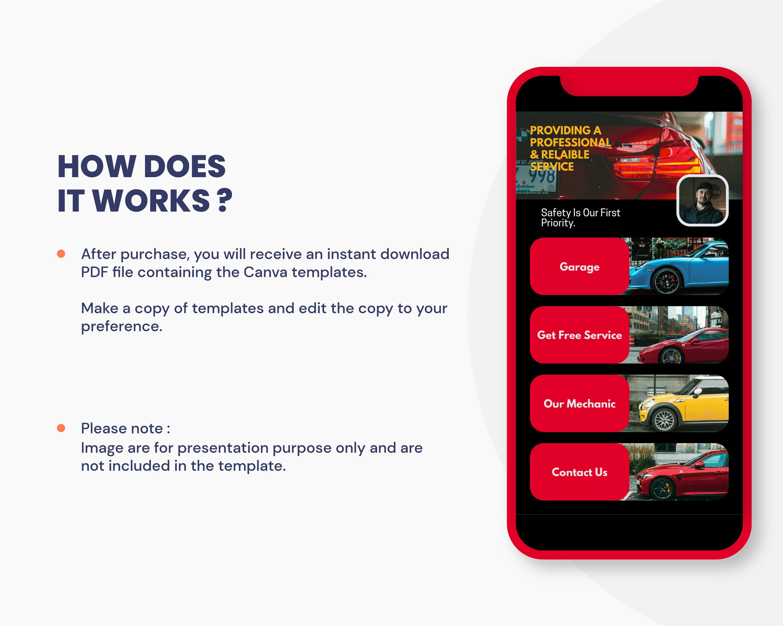 Link in Bio Template — Automotive, Canva Instagram Bio Link for Auto ...