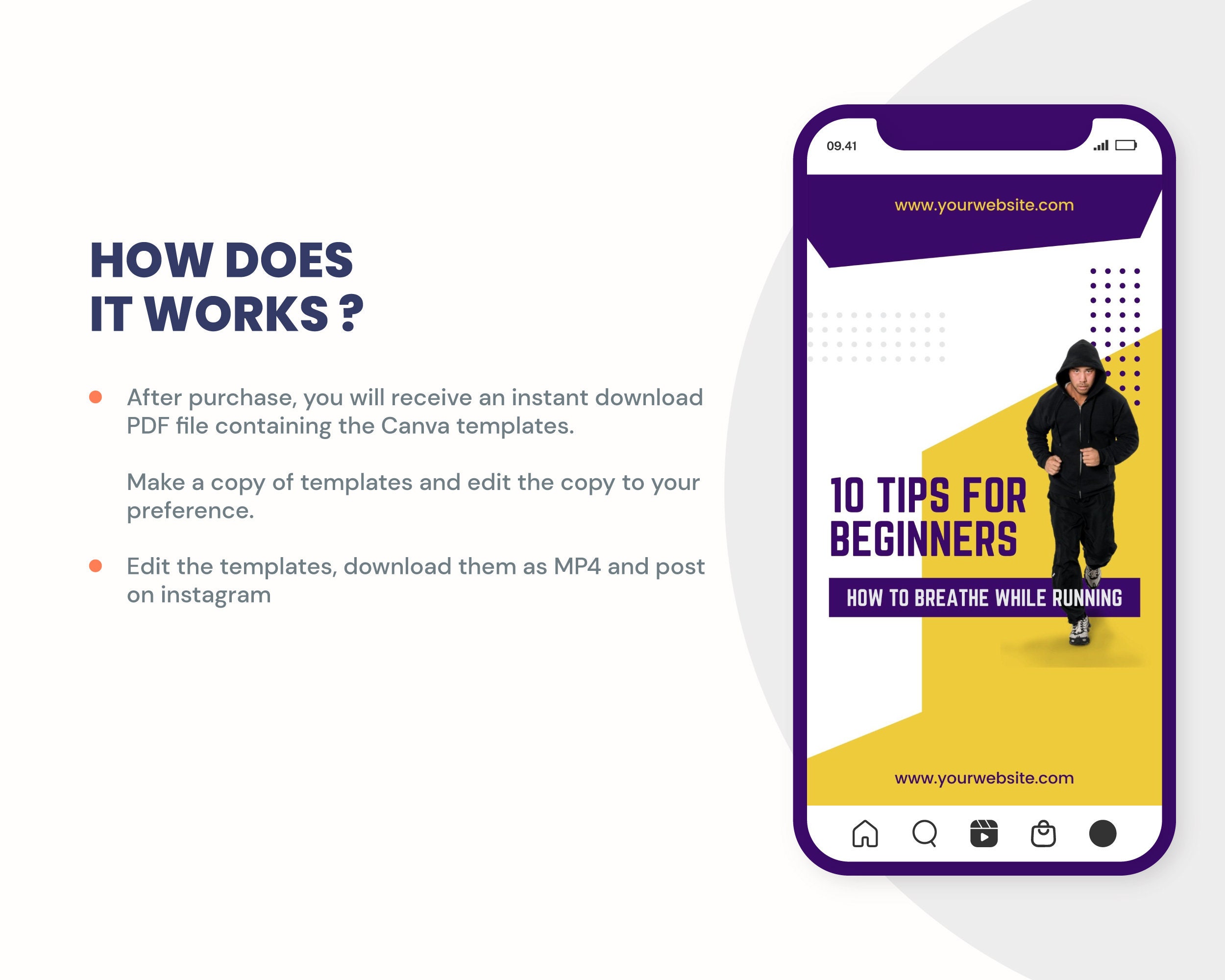 Bold Fitness INSTAGRAM REELS TEMPLATE & Covers, Canva Social Media ...