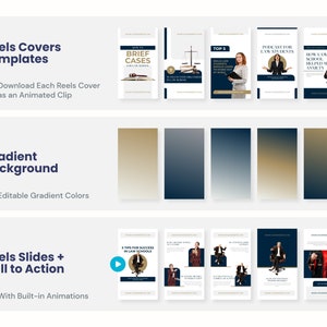 LAWYER INSTAGRAM REELS + Covers, Instagram Video Engagement Template ...