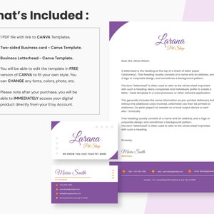Business Card & Letterhead Template for Pet Shop Business, Modern Card ...