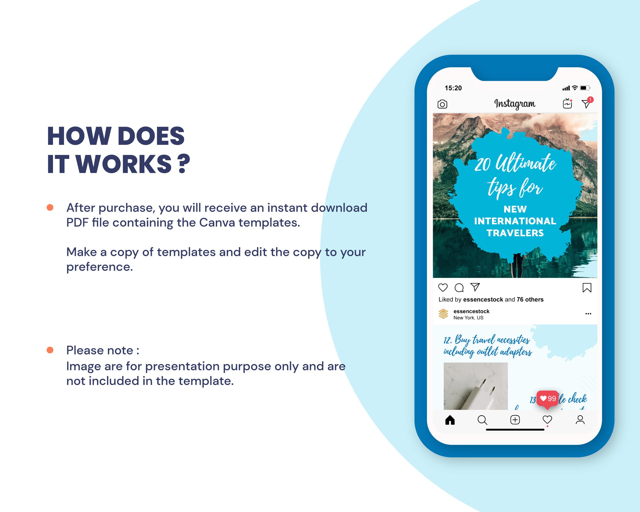 Instagram Carousel Posts for Canva — Maldive, Travel Instagram Post ...
