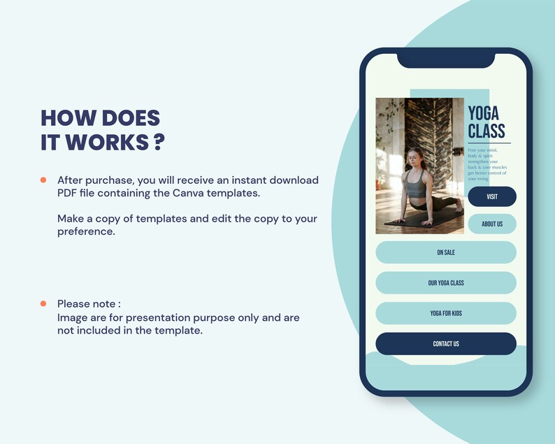 Link in Bio Template — Yoga, Canva Instagram Bio Link for Personal ...