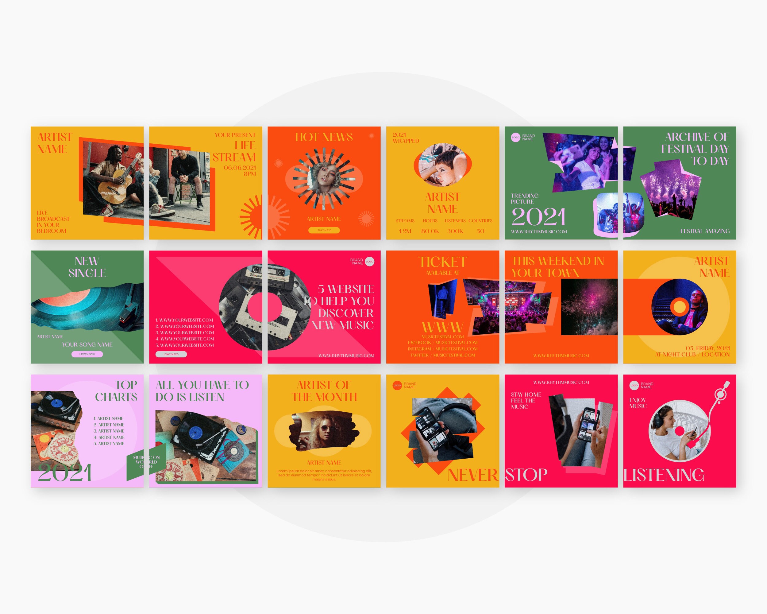 Concert Instagram Puzzle — Rhythm, Music Instagram Template, Musical ...