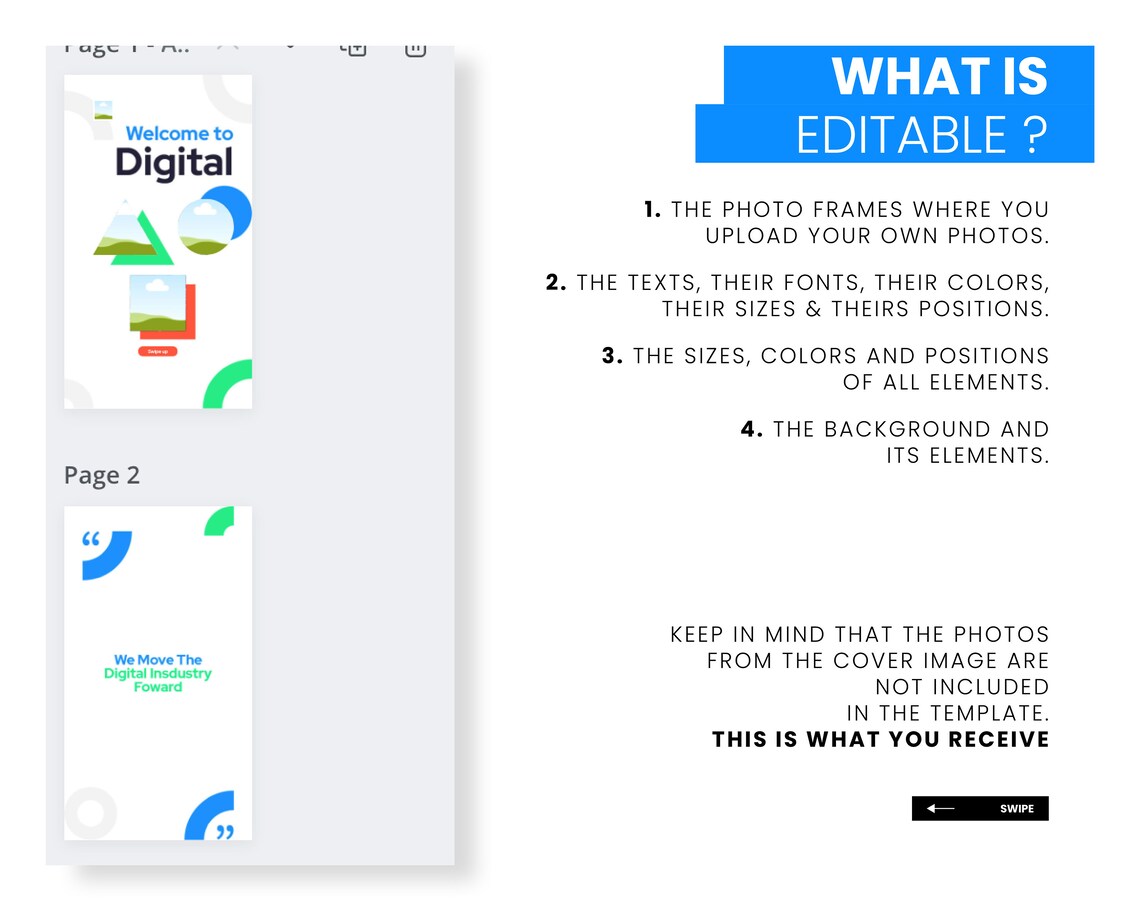 Tech Instagram Templates Digitalk Instagram Story Template | Etsy