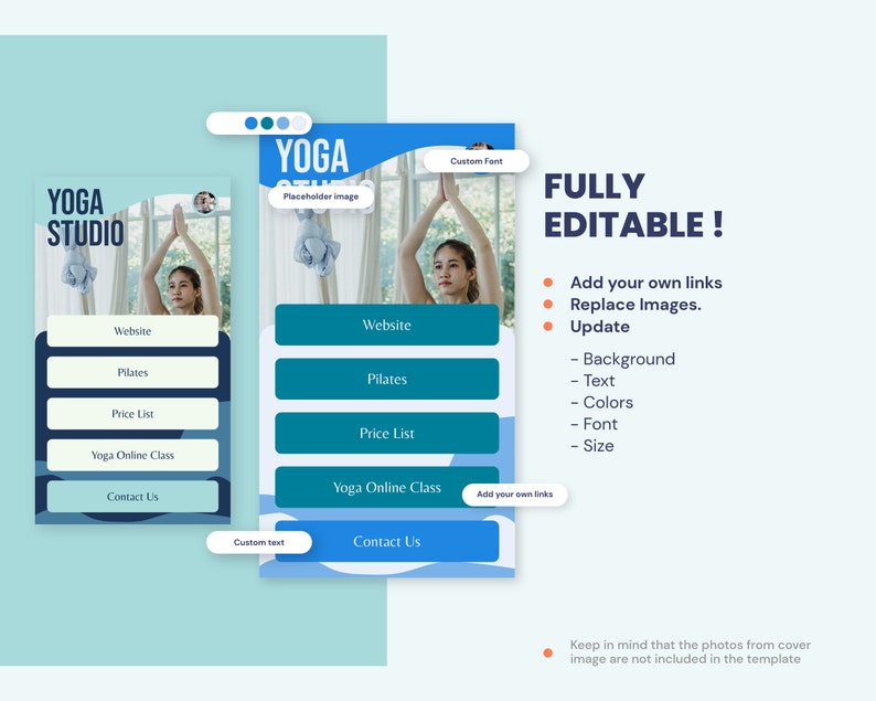 Link in Bio Template — Yoga, Canva Instagram Bio Link for Personal ...