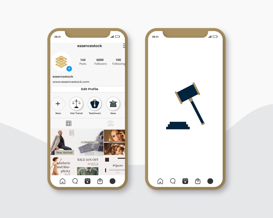 Instagram Highlight Covers for Lawyer Business, Canva Instagram Story ...