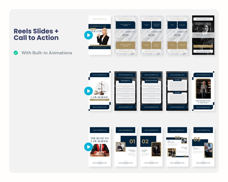 LAWYER INSTAGRAM REELS + Covers, Instagram Video Engagement Template ...