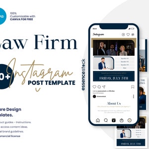 LAWYER INSTAGRAM TEMPLATE — Instagram Posts Template for Law Office ...