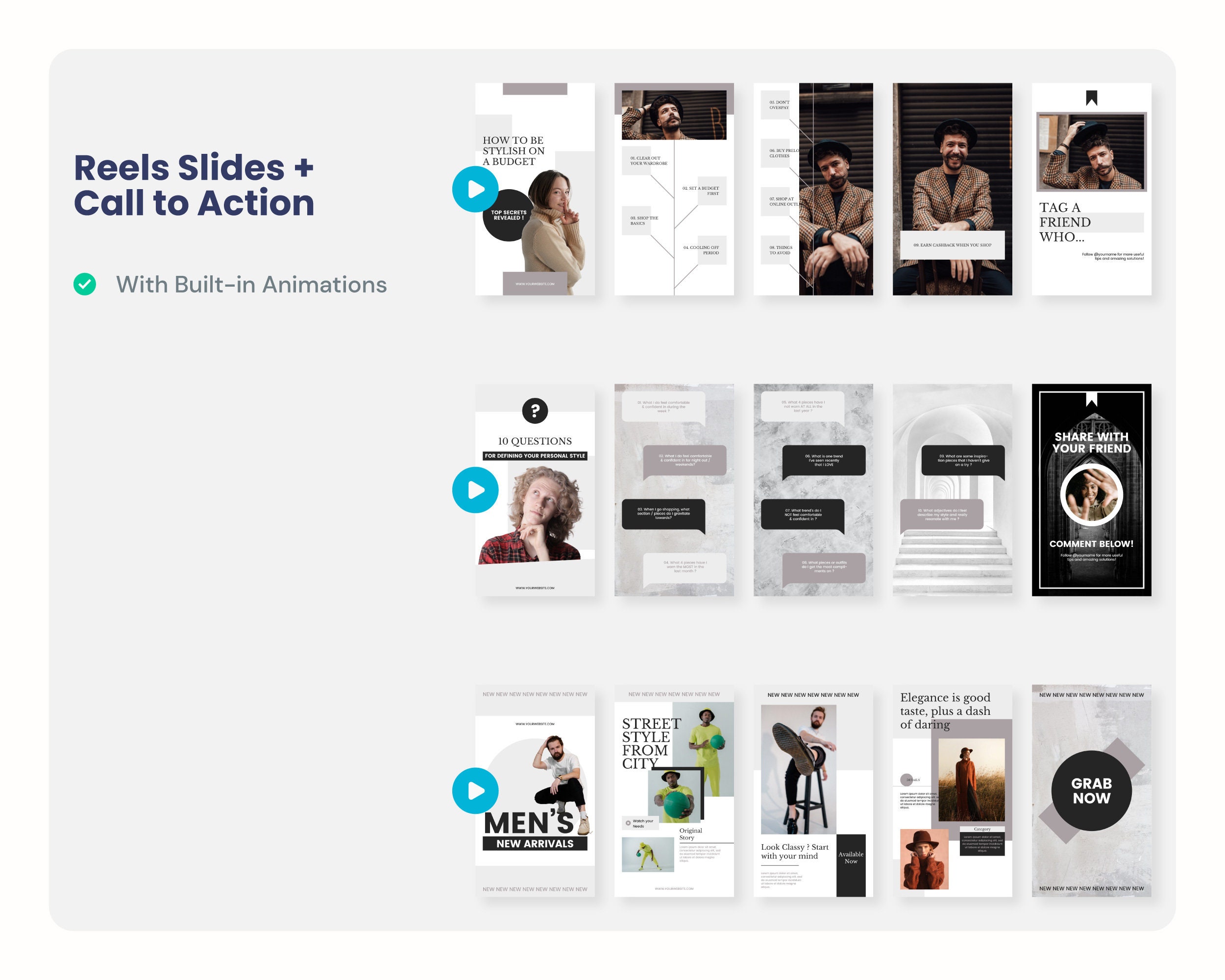 Instagram Reels Templates Mono - Canva Templates for Instagram Reels ...