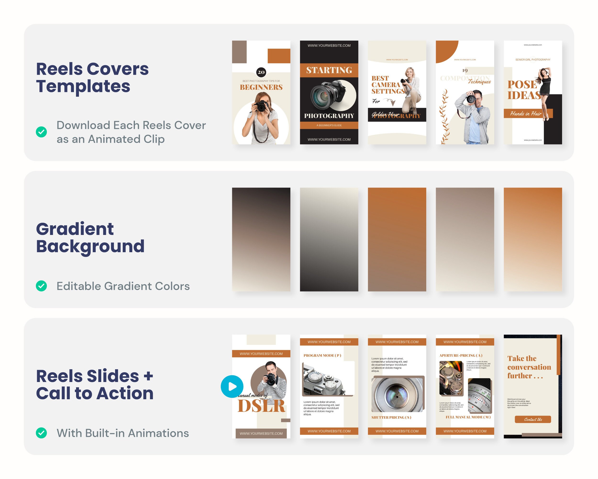 Instagram Reels Templates for Photographers, Modern Engagement ...