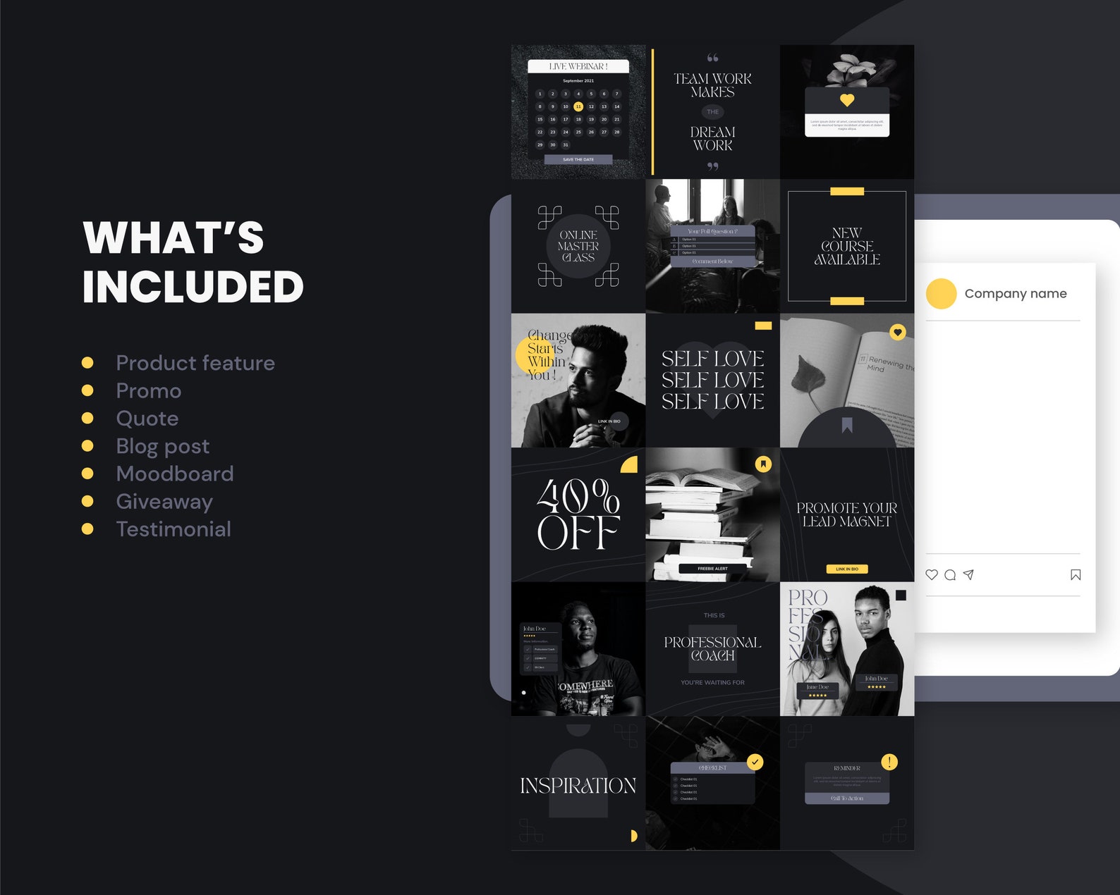 Coach Instagram Puzzle Template, Personal Branding Engagement Pack ...