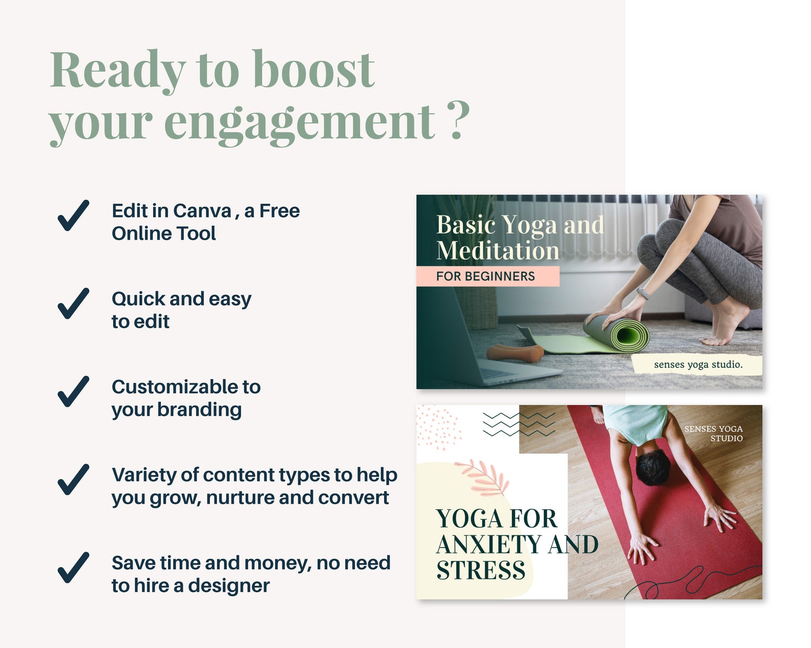 Youtube Branding Kit for Health and Wellness, Editable Banners, Intros ...