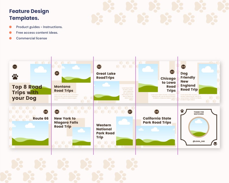 Instagram Carousel Posts for Canva — Lynx, Instagram Posts Template for ...