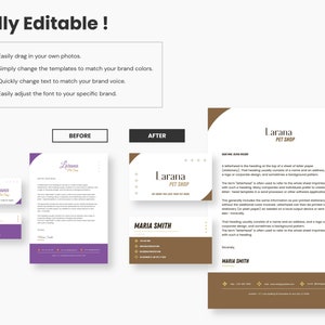 Business Card & Letterhead Template for Pet Shop Business, Modern Card ...